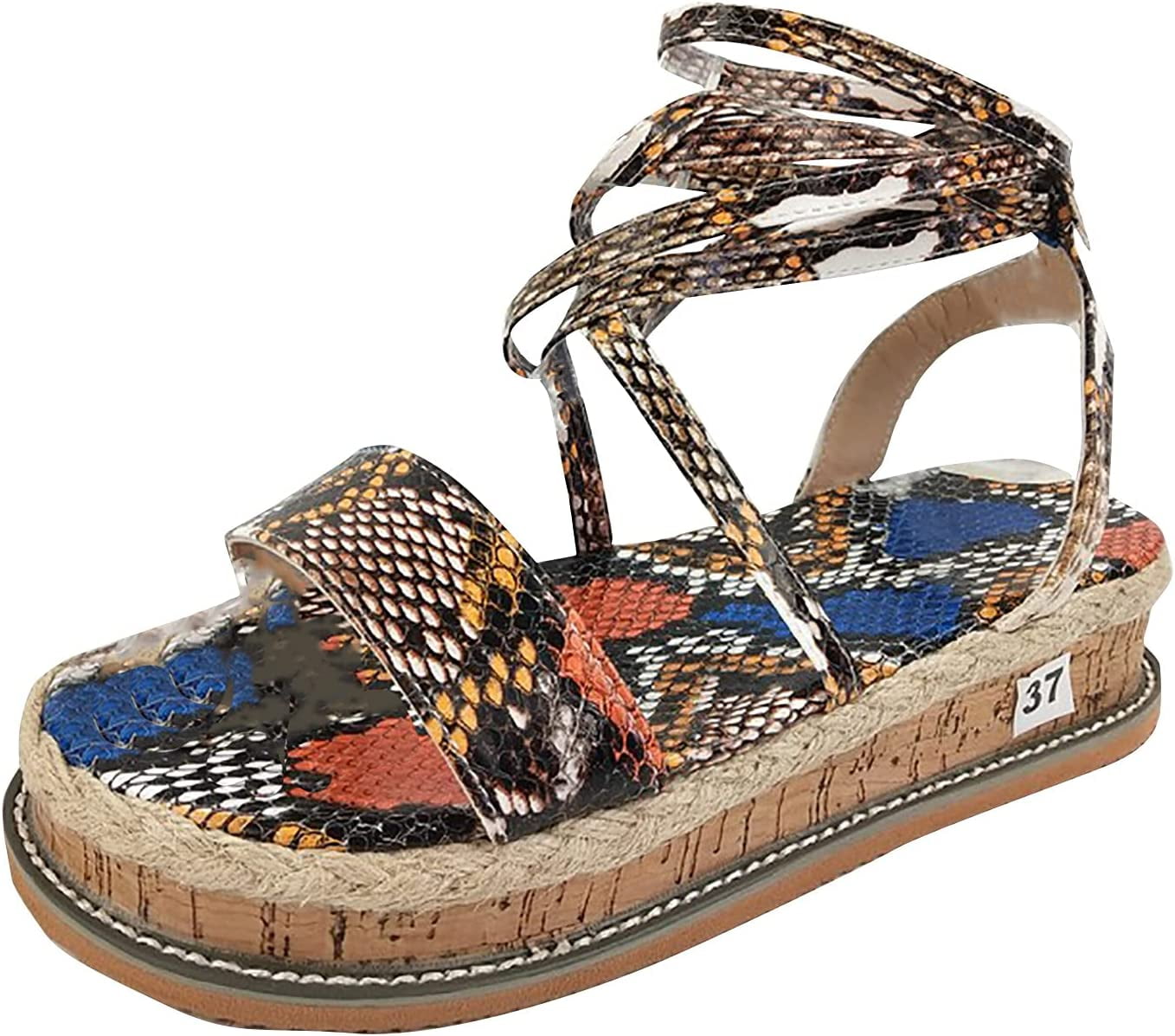 Wedge Sandals for Women, Comfy Slip on Orthopedic Sandals Retro Large ...