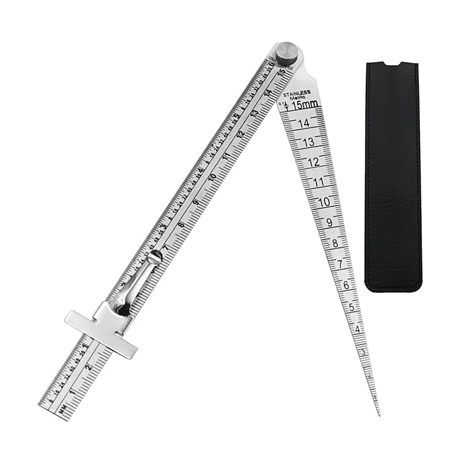 Wedge Taper Ruler Stainless Steel Welding Taper Feeler Gauge Depth ...