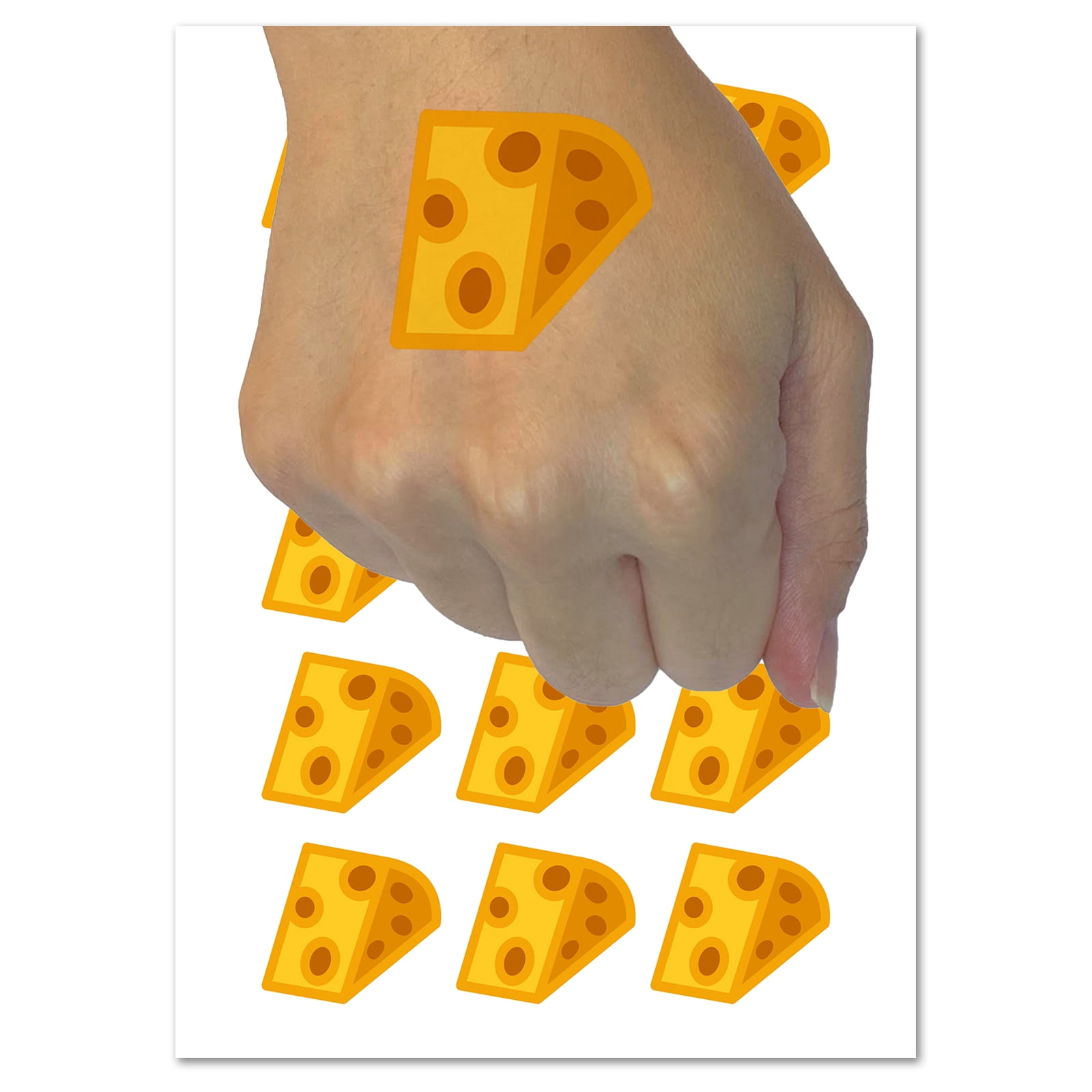 Wedge of Cheese Water Resistant Temporary Tattoo Set Fake Body Art ...