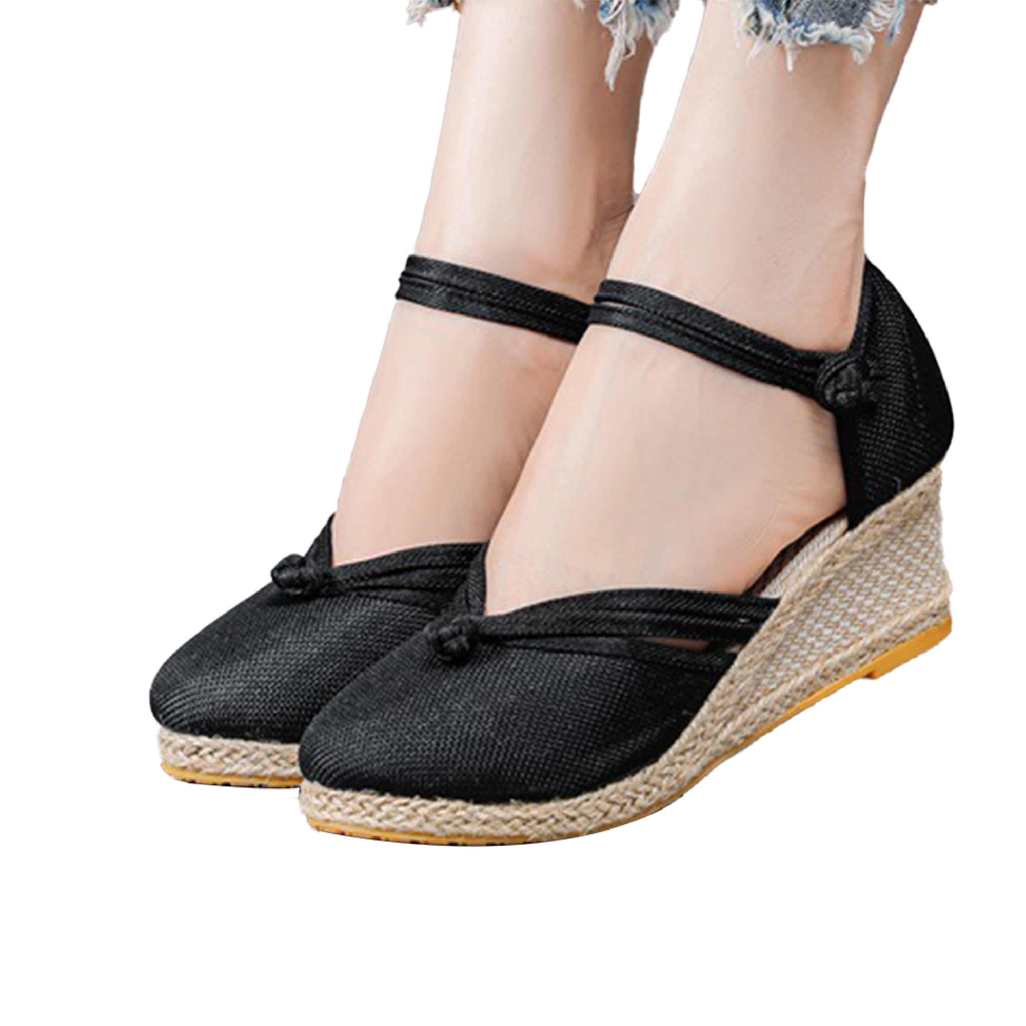 Wedges Sandals for Women Casual Comfortable Closed Toe Platform Sandals ...