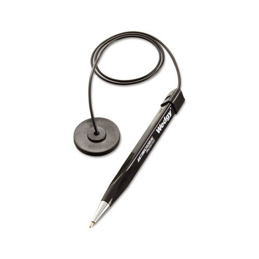 Wedgy Antimicrobial Ballpoint Counter Pen w/Round Base 1mm, Blue Ink ...
