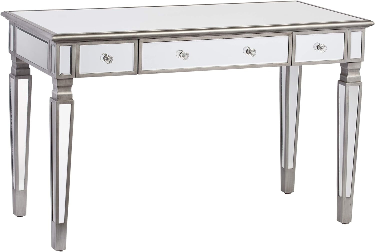 Wedlyn Mirrored Writing Desk, Silver - Walmart.com