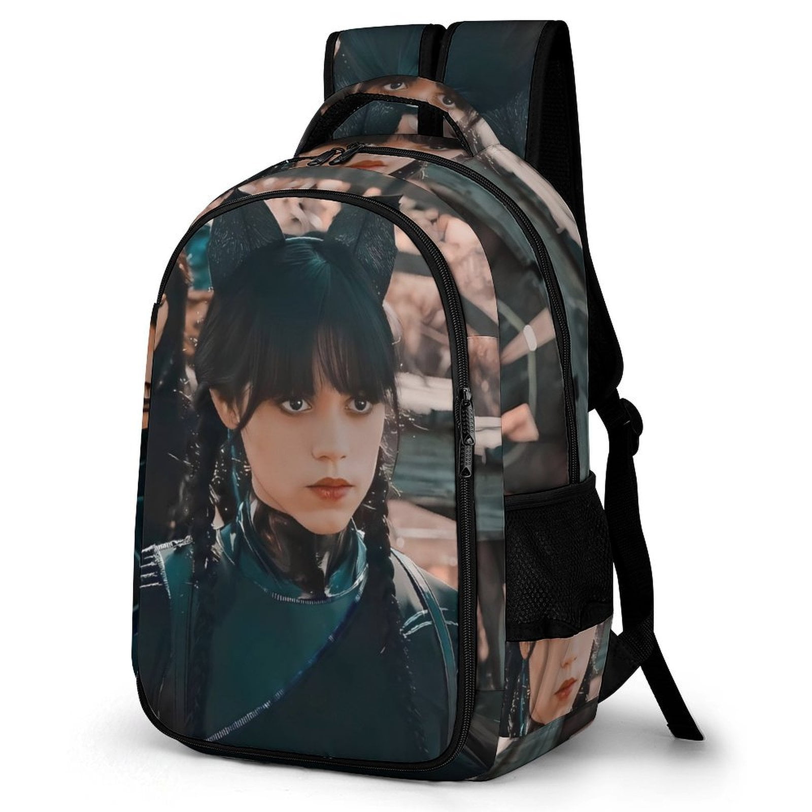 Wednes-day Backpack, Lightweight Dual Zippers School Backpacks ...