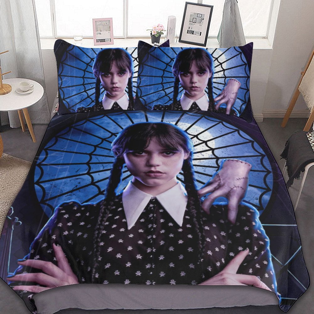 Wednesday 3-Piece Bedding Set Warm And Comfortable Soft Duvet Cover Bed ...