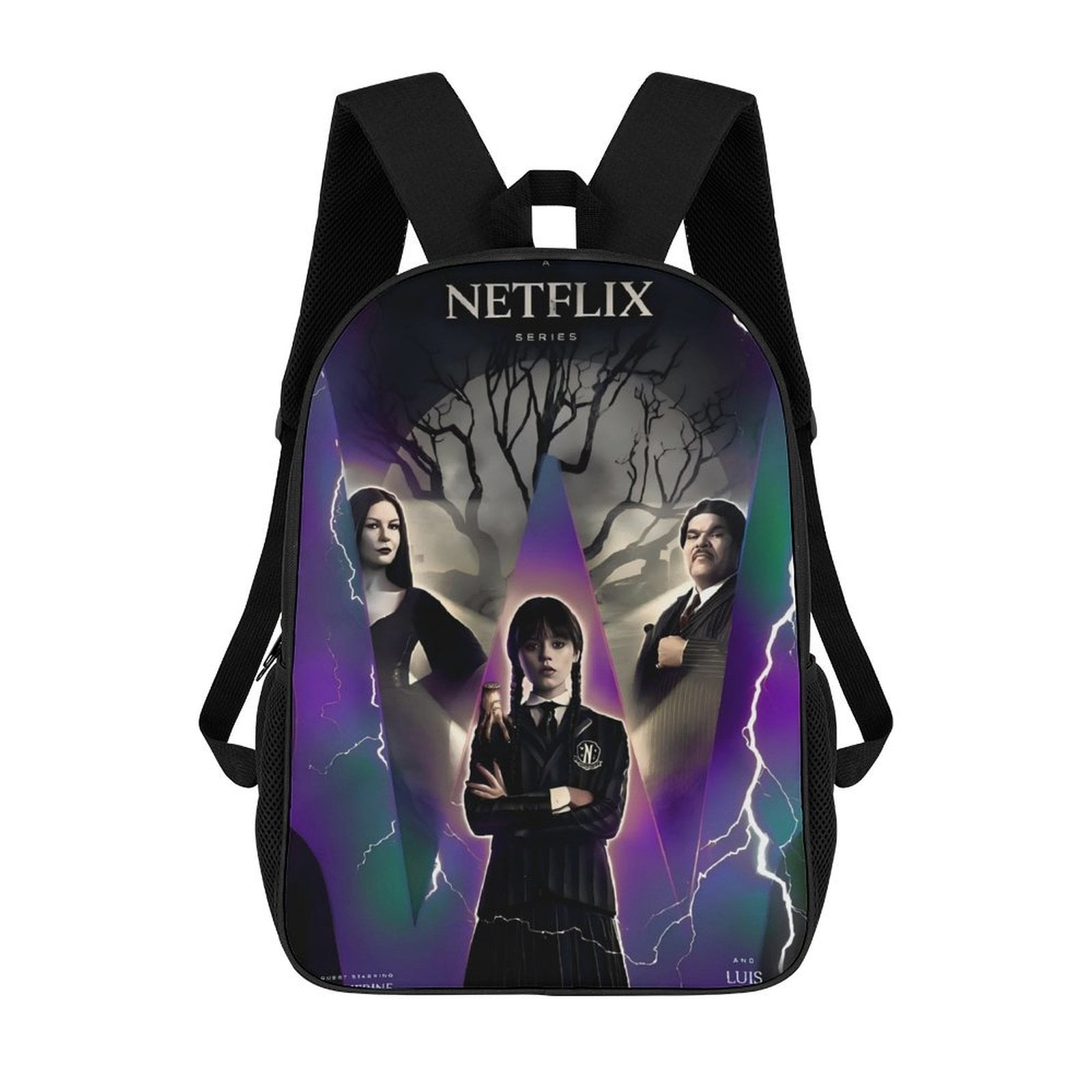 Wednesday Adams Cartoon backpack for men and women 17 inches - Walmart.com