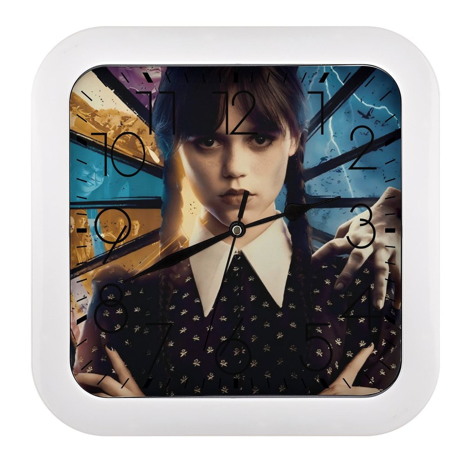 Wednesday Adams Square wall clock battery operated decorative - Walmart.com