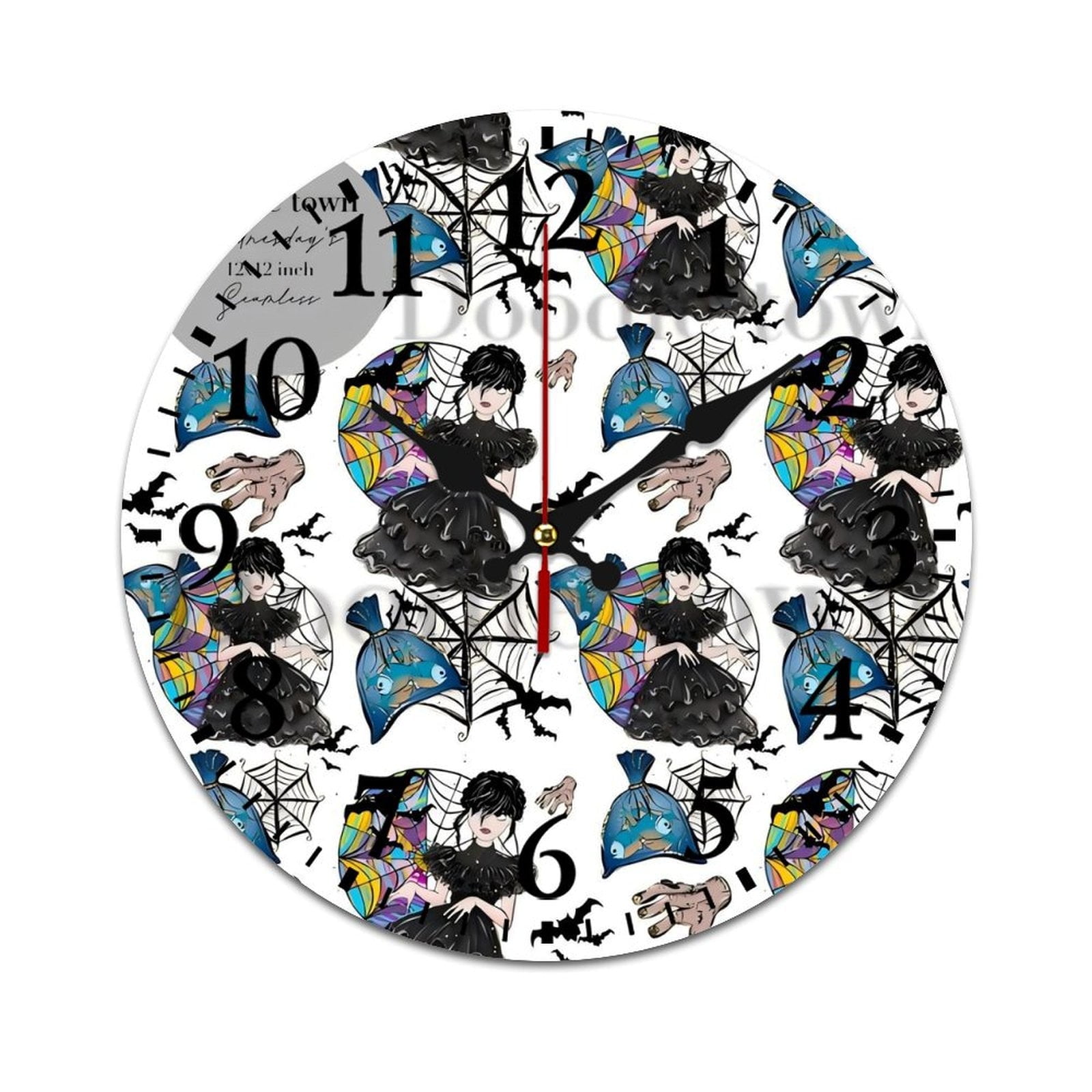 Wednesday Adams wall clocks battery operated decorative 25cm/9.84in ...