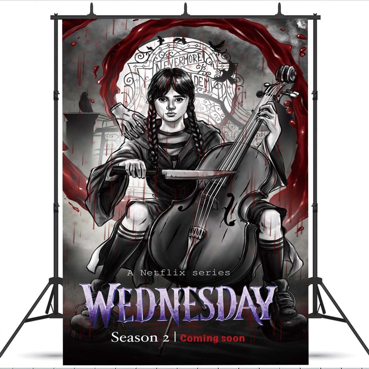 Wednesday Addam Party Supplies Taspestry Poster Banner Backdrop ...