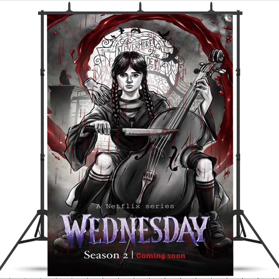 Wednesday Addam Party Supplies Taspestry Poster Banner Backdrop ...