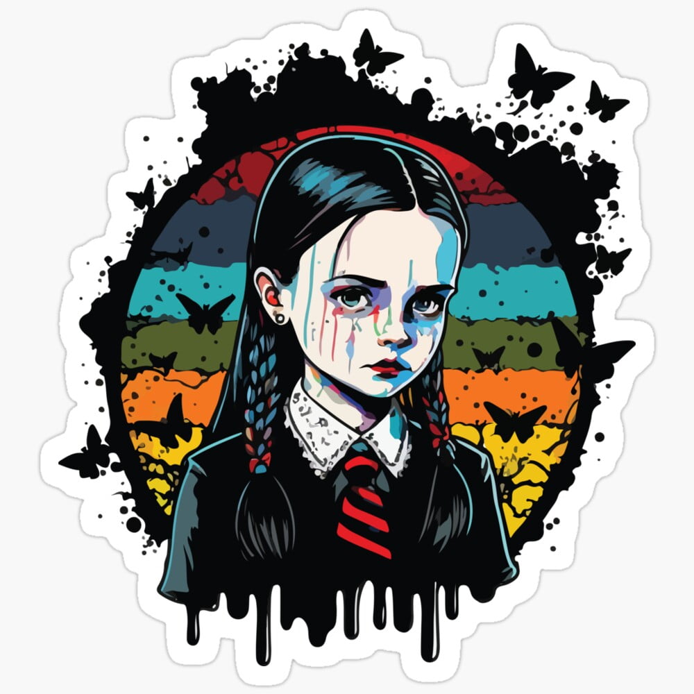 Wednesday Addams 3 Sticker Phone Decal Water Bottle Stickers Car Decals, Laptop Sticker ...