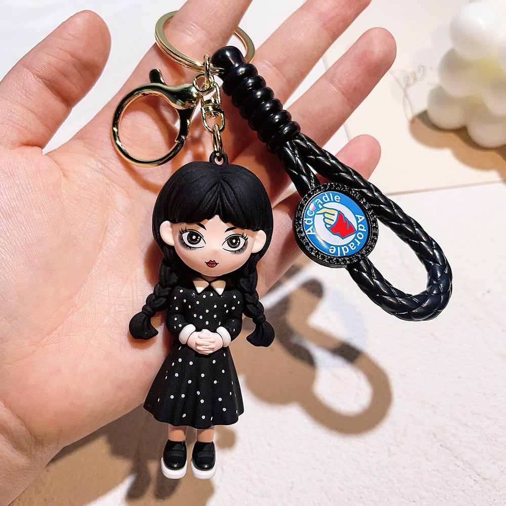 Wednesday Addams 3D Silicone Keychain/Bag Charm/Car Ornament - Walmart.com