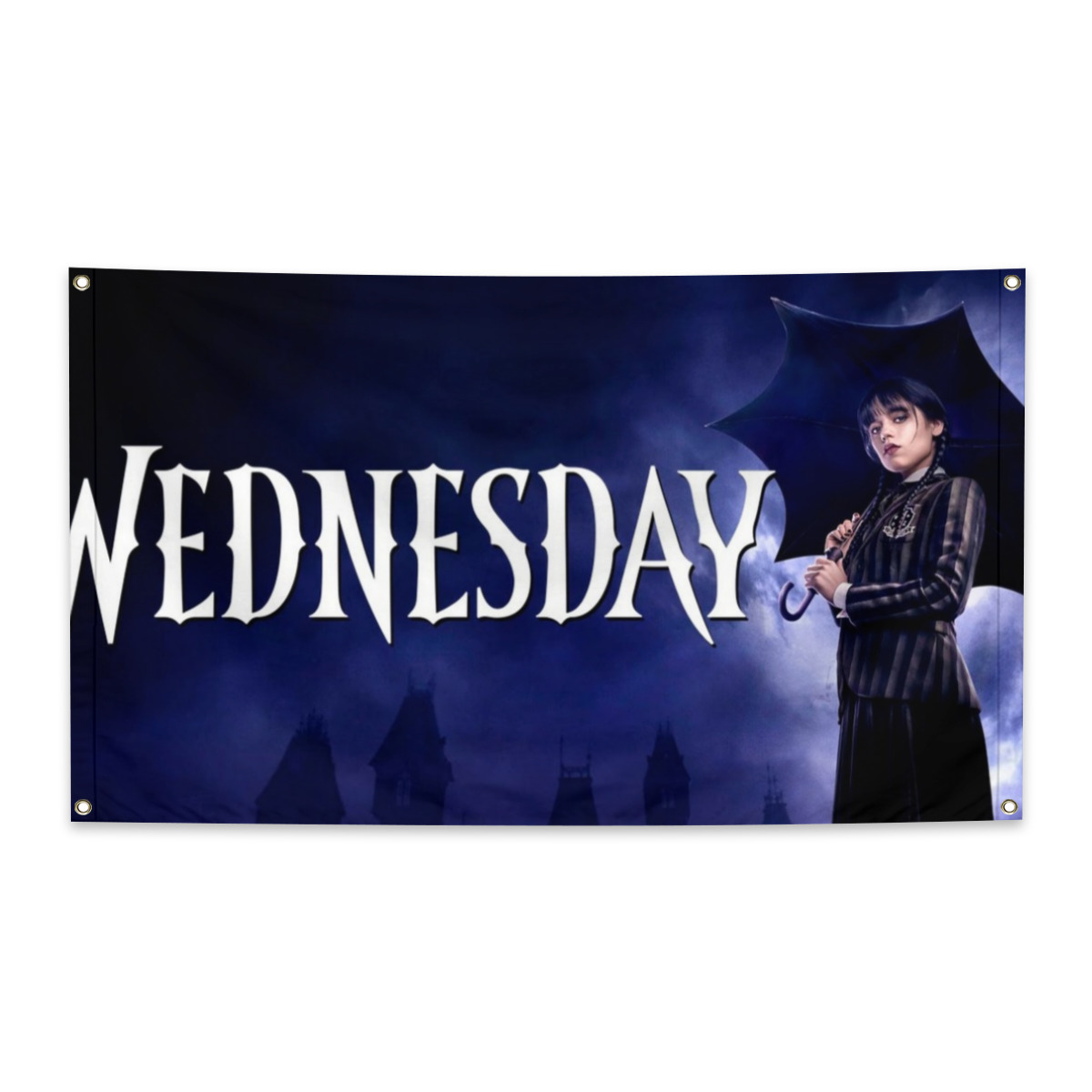 Wednesday Addams 3x5 ft Face Flag - Vivid Color and Fade proof - Canvas ...