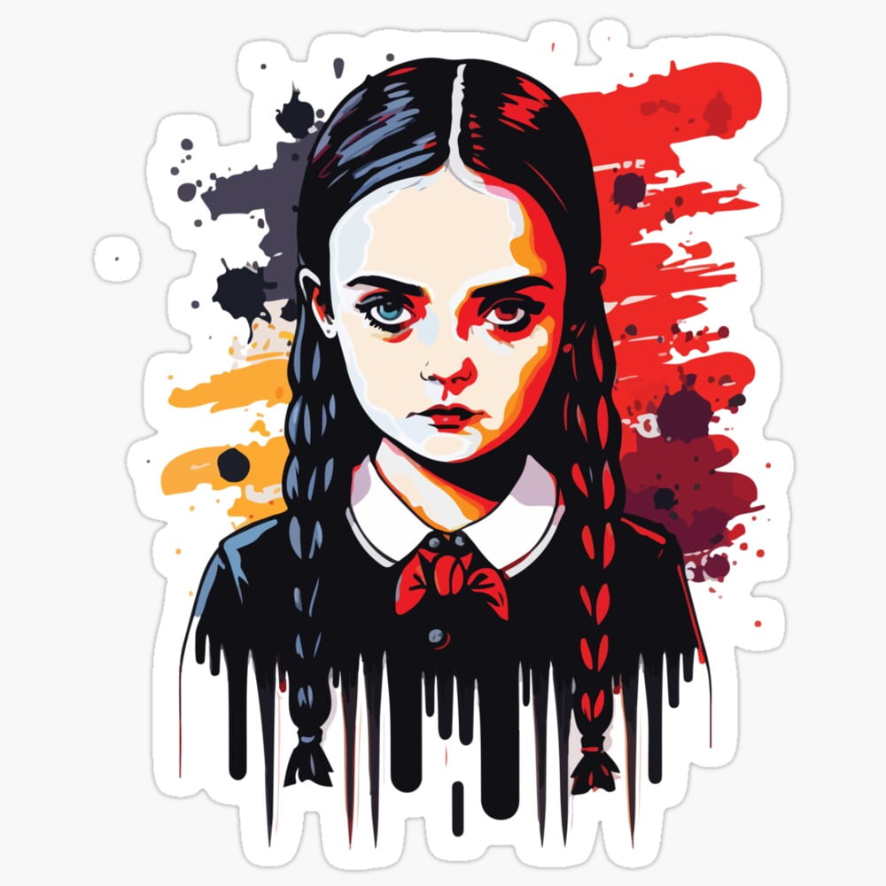 Wednesday Addams 4 Sticker Phone Decal Water Bottle Stickers Car Decals ...