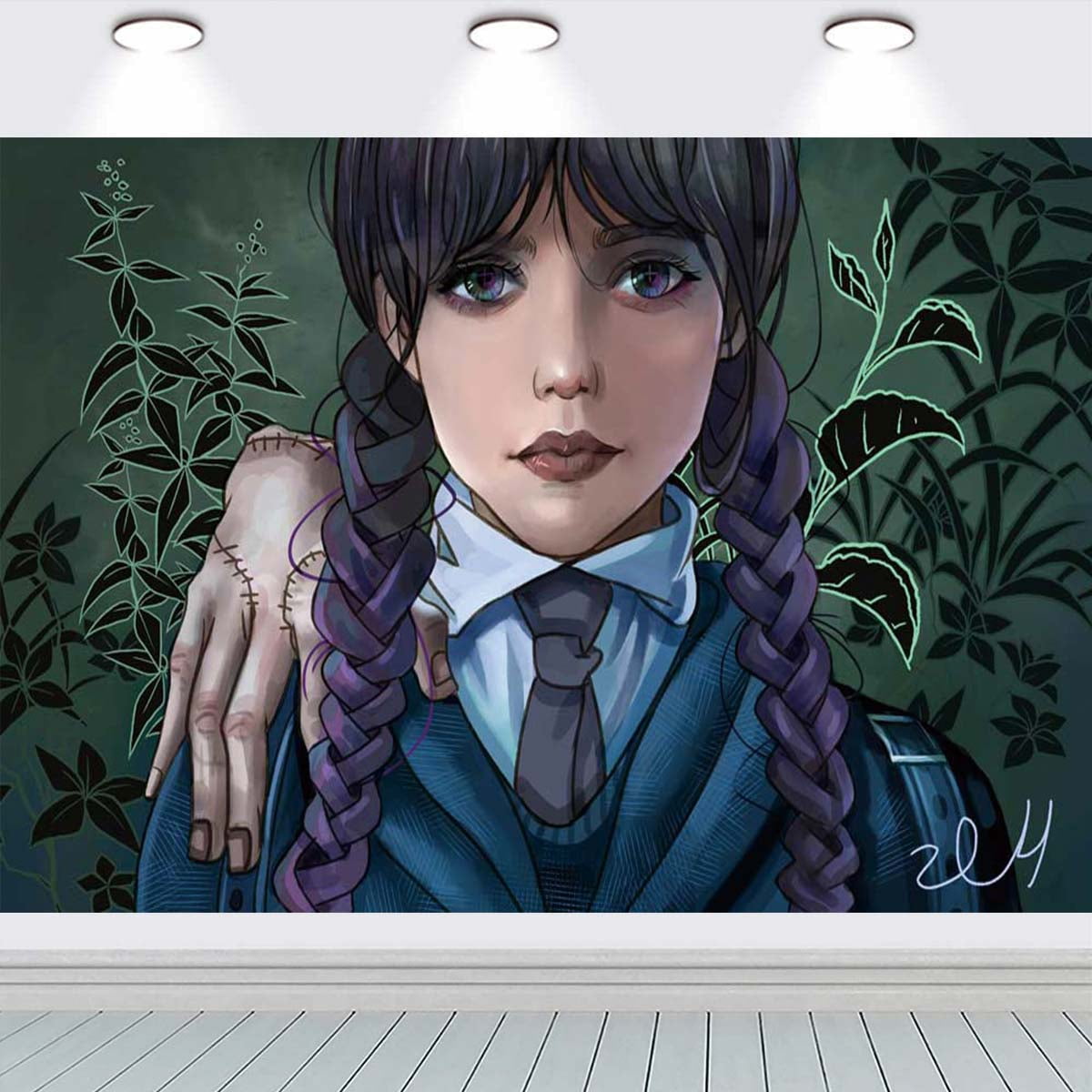 Wednesday Addams Backdrop school Taspestry Wall Decor Banner Party ...