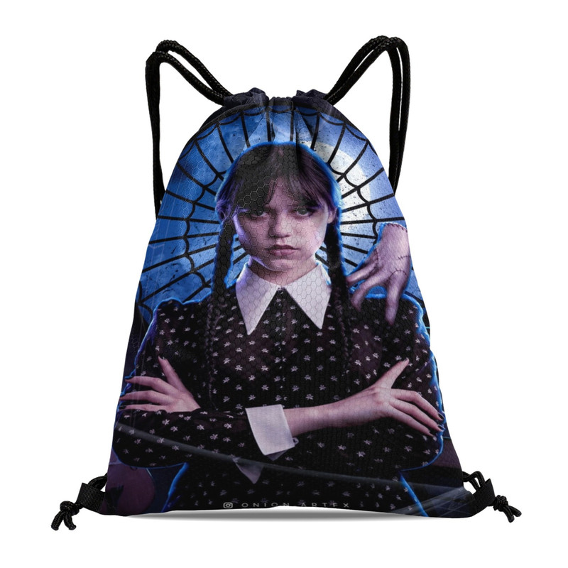 Wednesday Addams Backpack Bag Goodies Merch Drawstring Party Favors Gym ...