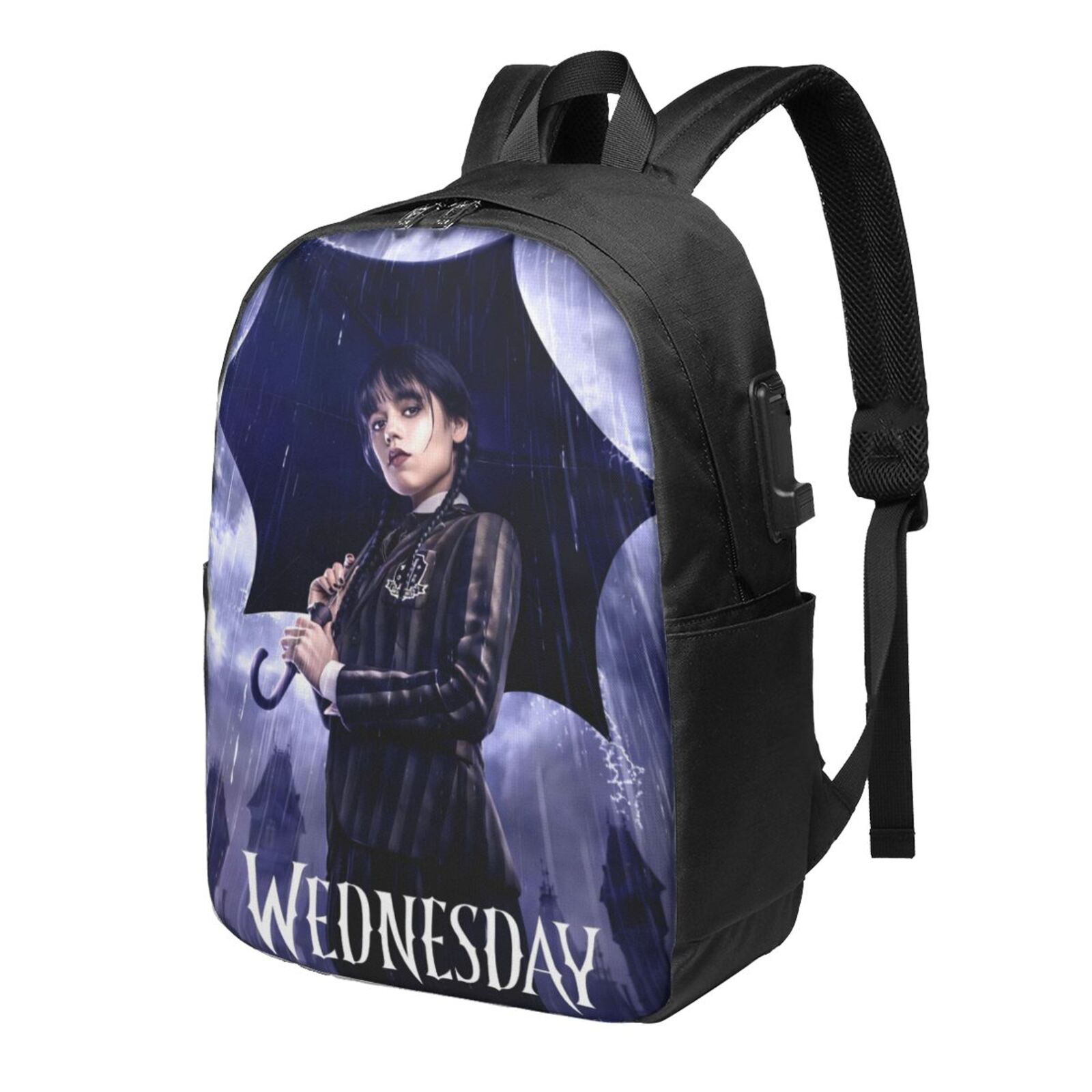 Wednesday Addams Backpack For Men Women Teen , Water Resistant Casual ...