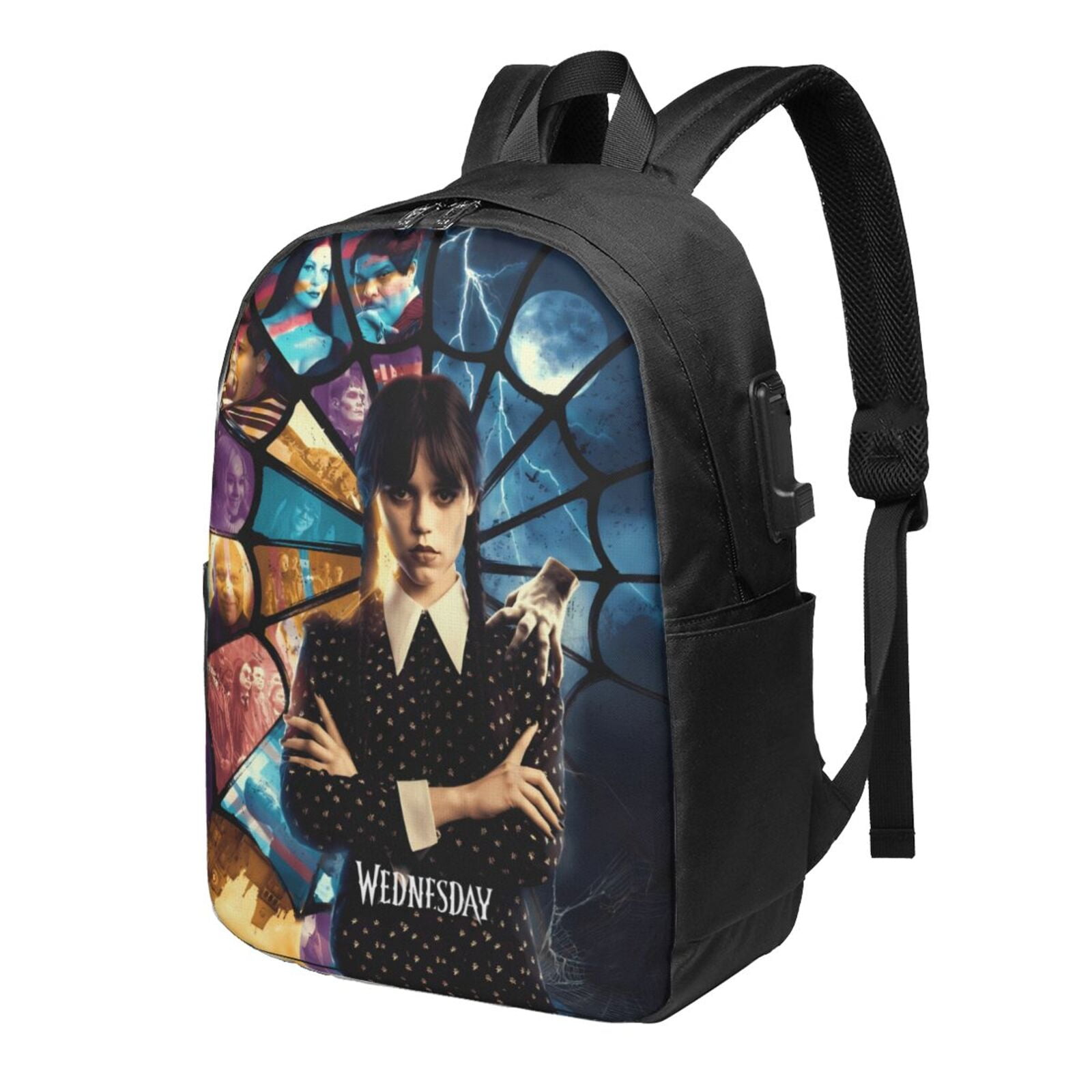 Wednesday Addams Backpack For Men Women Teen , Water Resistant Casual ...