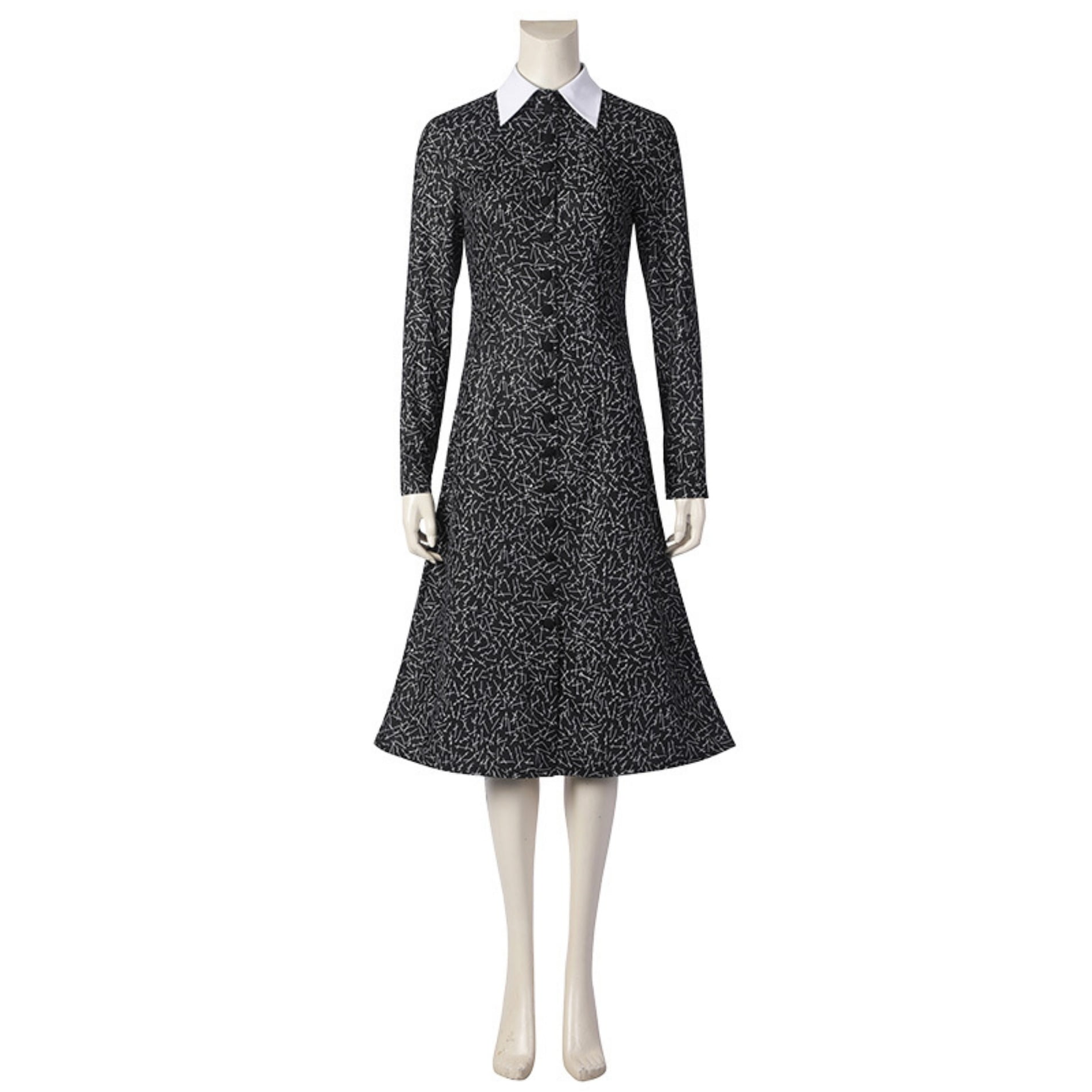 Wednesday Addams Black Dress - Women's Classic Gothic Style - Walmart.com