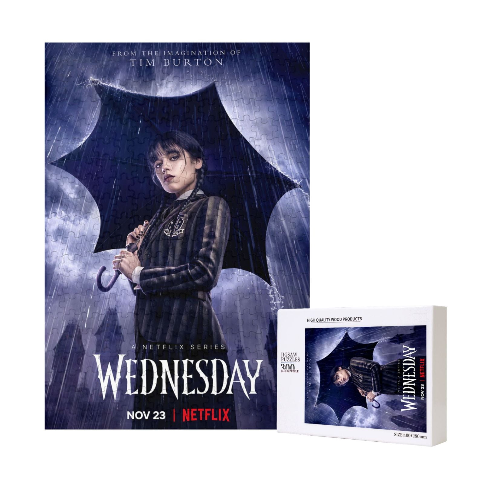 Wednesday Addams C Picture Puzzle For Adults - 300 Piece Of Wooden ...