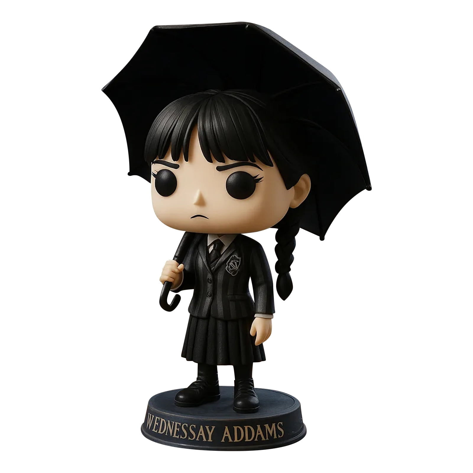 Wednesday Addams Collectible Figure - Braided Hair, Black Uniform ...