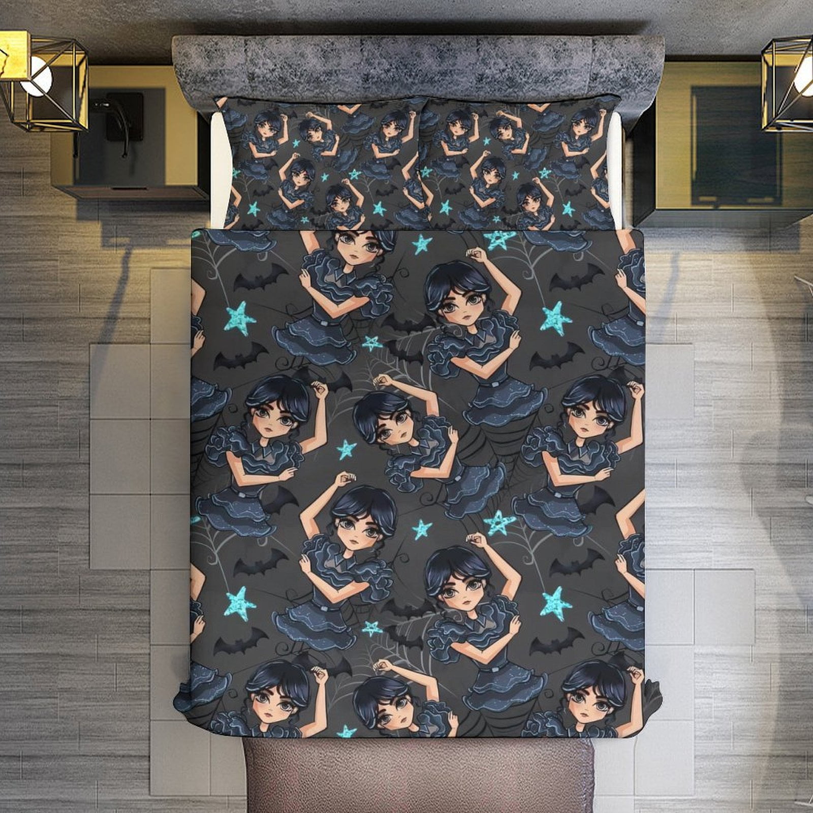 Wednesday Addams Comforter Bedding Set Cover 3 Piece with 2 Pillow ...