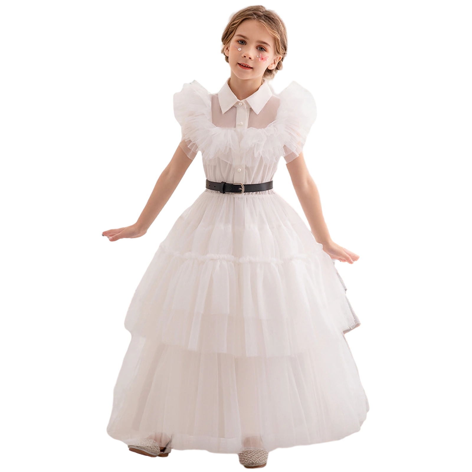 Wednesday Addams Costume for Girls Kids Halloween Cosplay Party Wedding ...