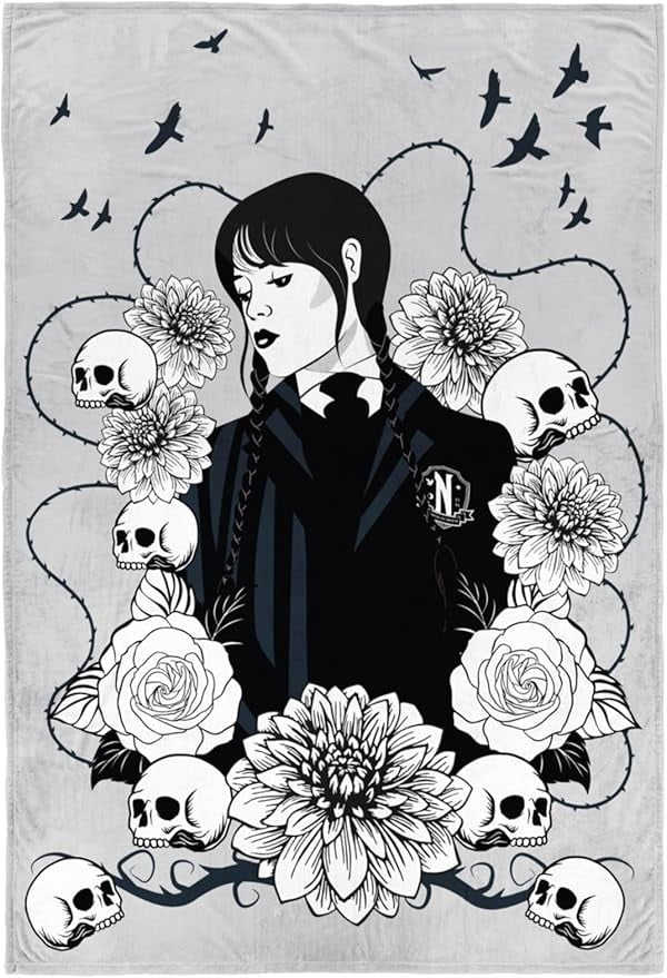 Wednesday Addams Dark Angel Silk Touch Throw Blanket – Soft 50x70 Inch ...