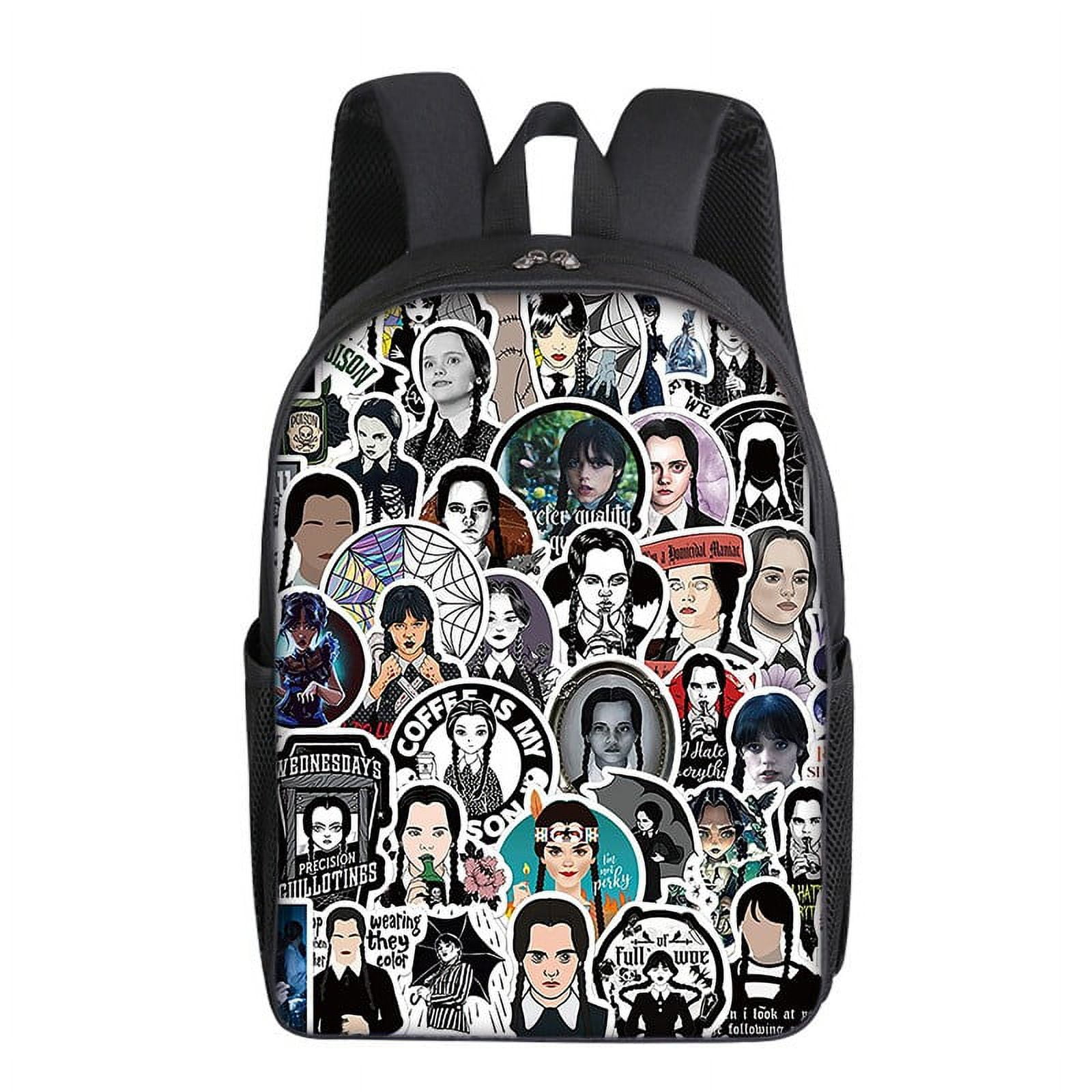 Wednesday Addams Decors Wednesday Three-piece School Bag Backpack For ...