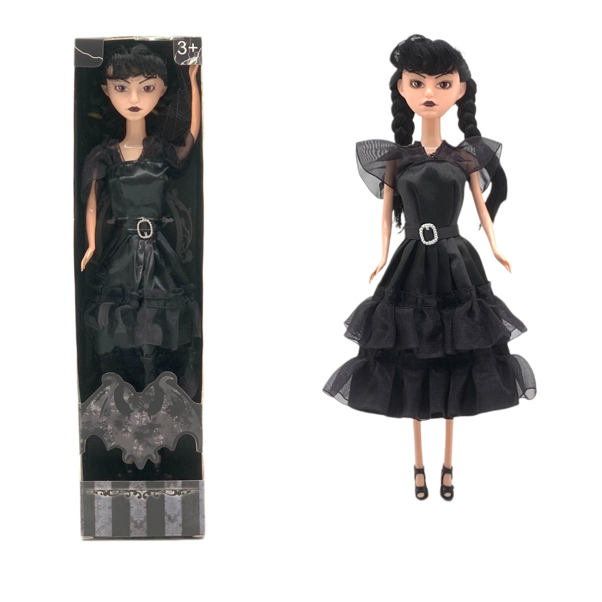 Wednesday Addams Doll,Made to Move Addams Dolls Toys with Long Sleeve ...
