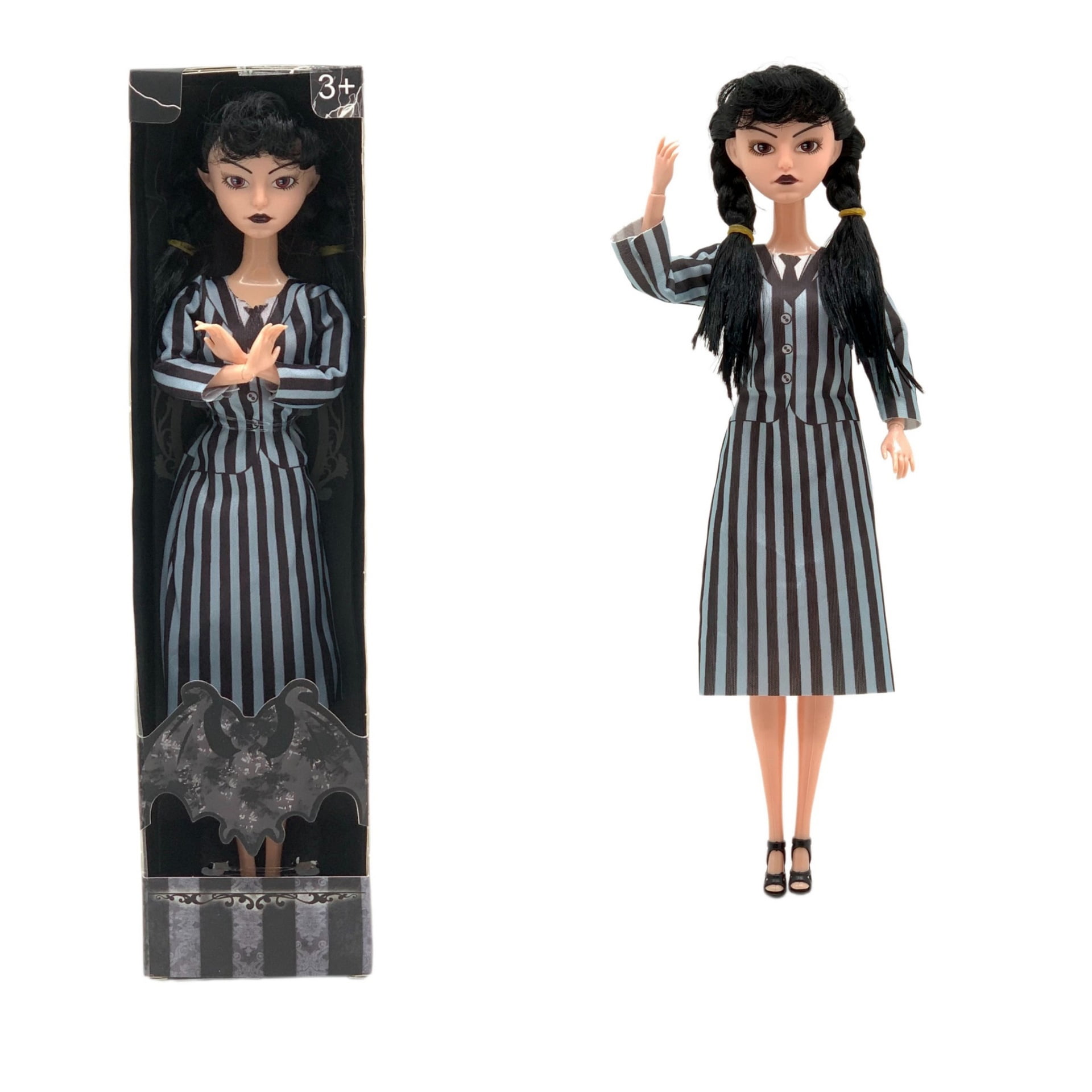 Wednesday Addams Doll,Made to Move Addams Dolls Toys with Long Sleeve ...