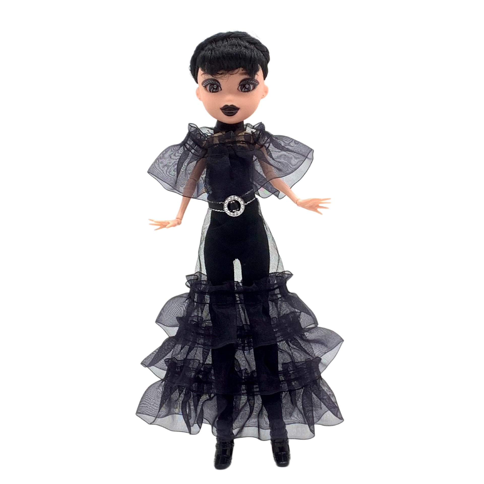 Wednesday Addams Doll Toy Gothic Black Dress Costume Doll - Walmart.com