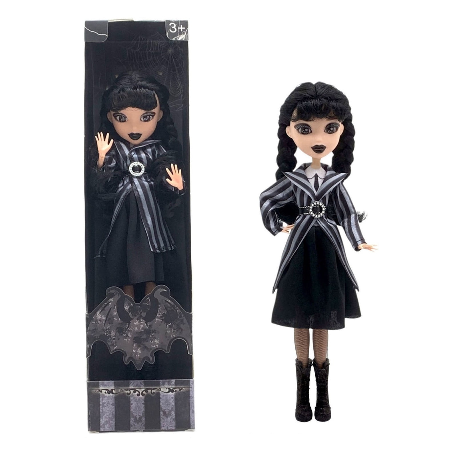 Wednesday Addams Dolls, 12.5 inches Wednesday Toys, Black Dresses, Long ...