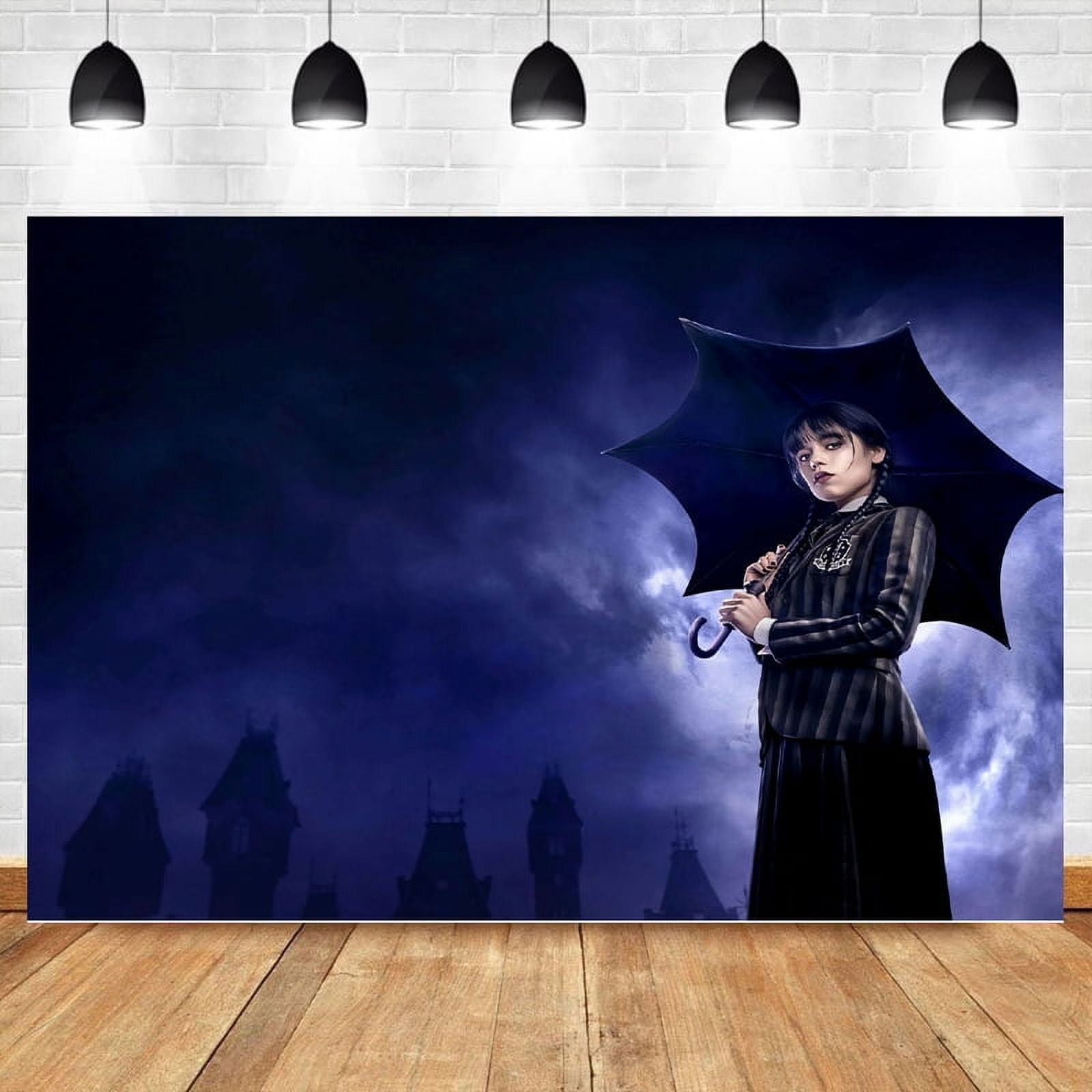 Wednesday Addams Family Background Baby Shower 1st Birthday Backdrop ...