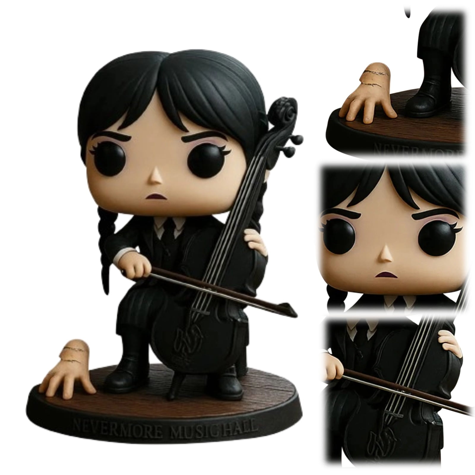 Wednesday Addams Figurine - Detailed Cello - Wielding Pose, Stylish ...