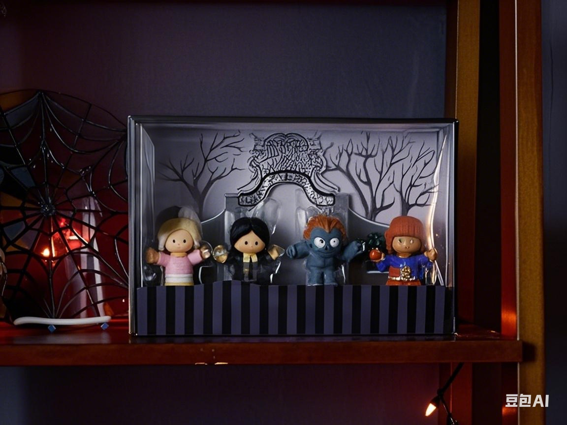 Wednesday Addams Figurines - Special Edition 4-Pack with Display for ...