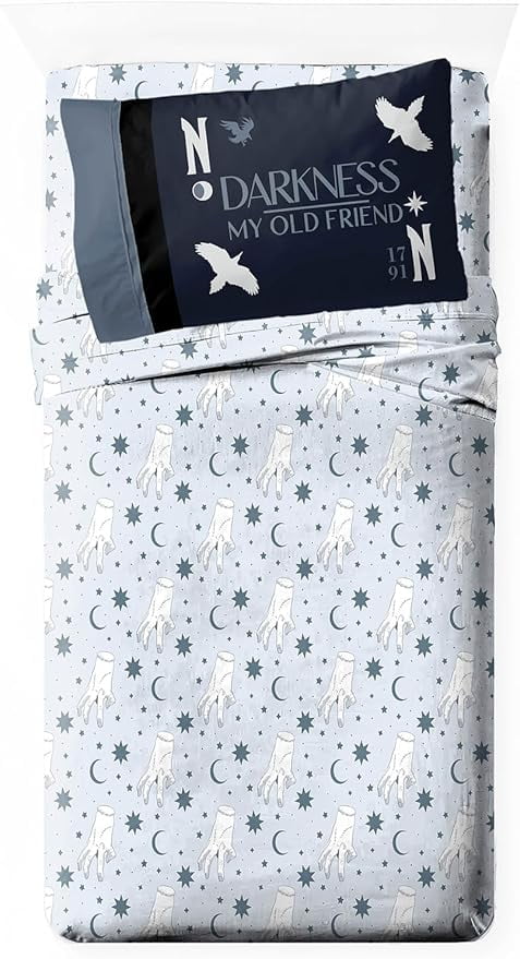 Wednesday Addams Full Moon 3 Piece Twin Size Sheet Set - Walmart.com