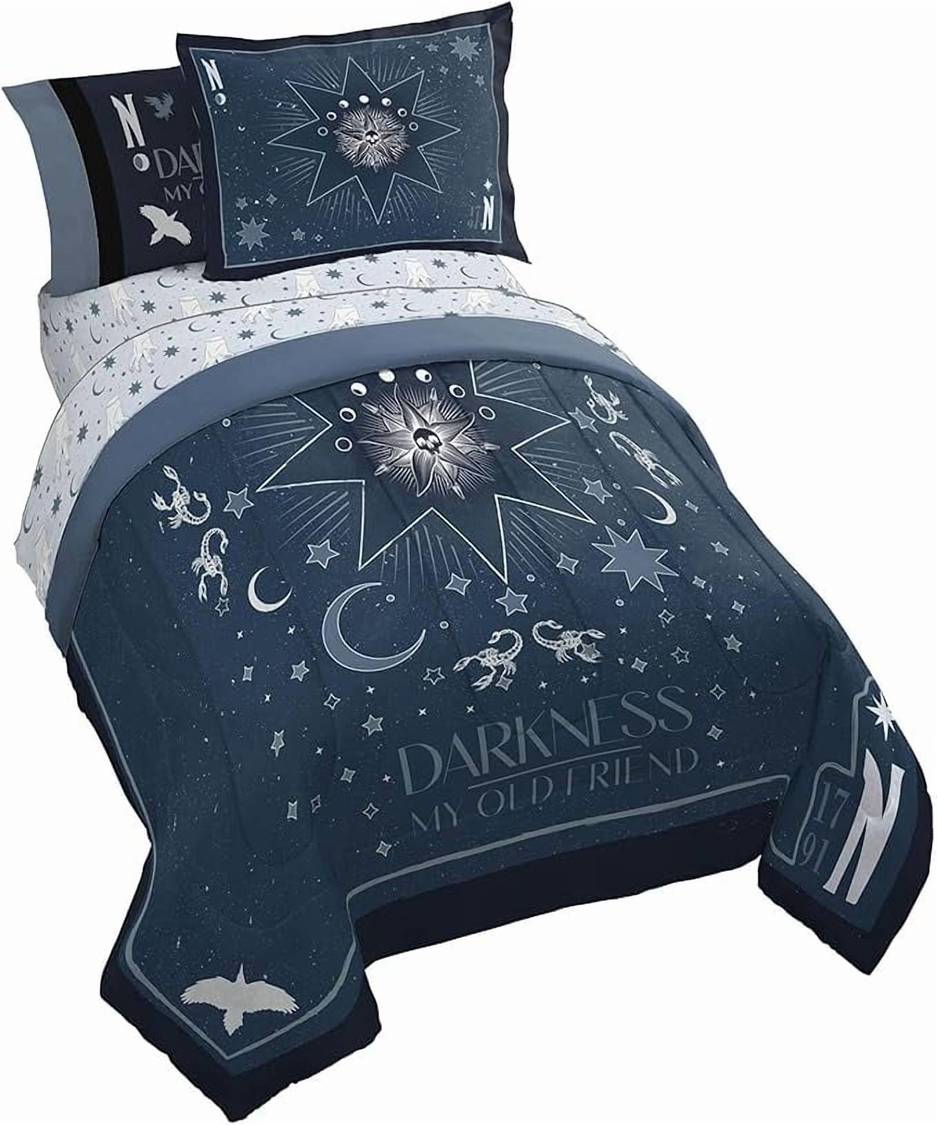 Wednesday Addams Full Moon 5 Piece Twin Size Bed Set with Shams ...