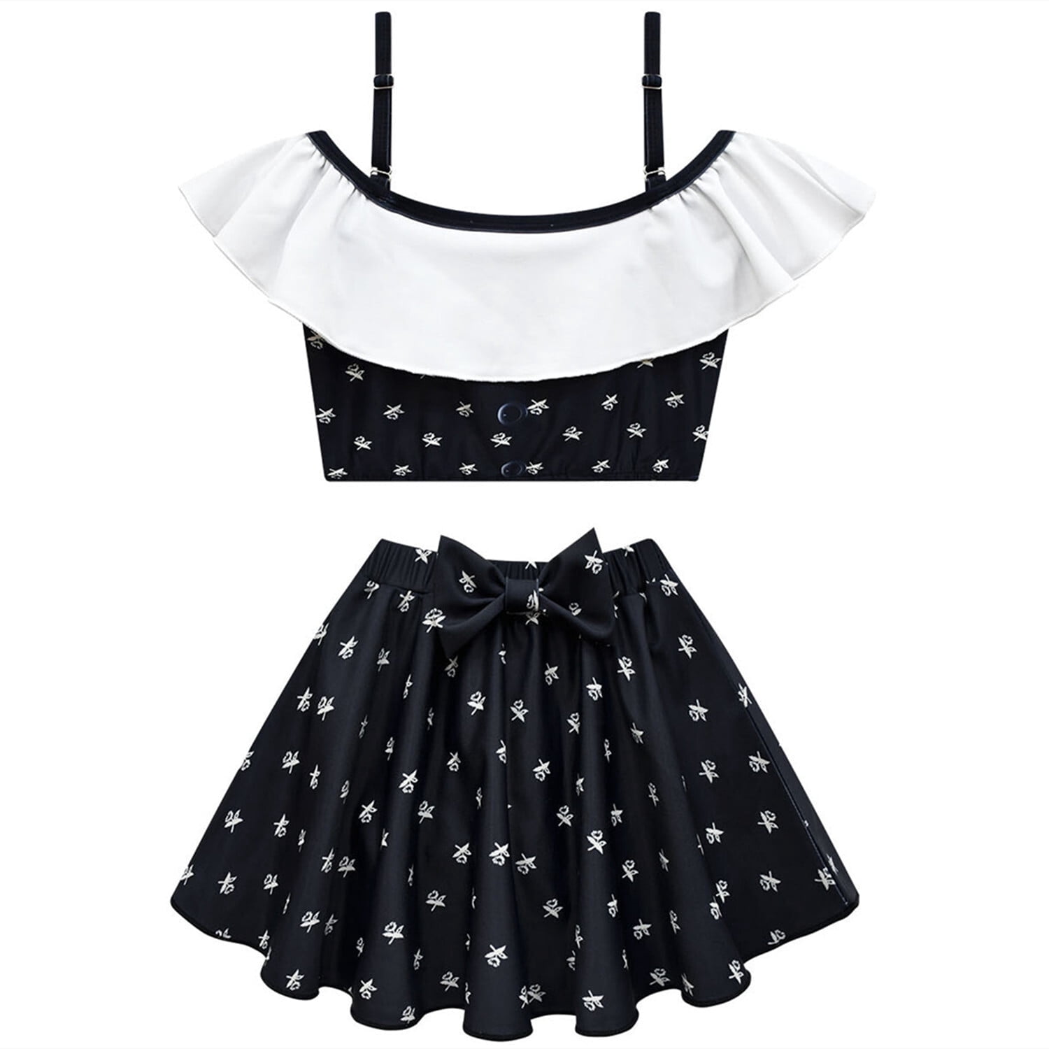 Wednesday Girls Swimsuit Dress Princess Bathing Suit Wednessday Summer ...