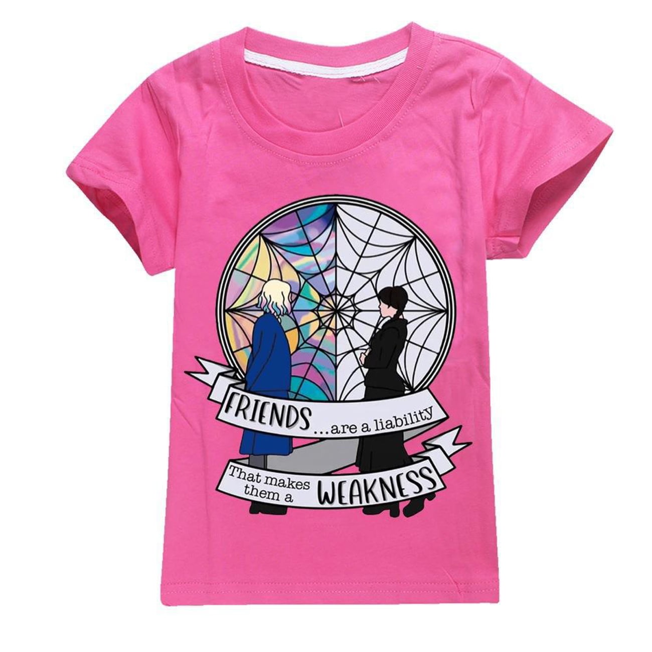 Wednesday Addams Girls T-Shirt Summer Kids Movie Characters Print Tops ...