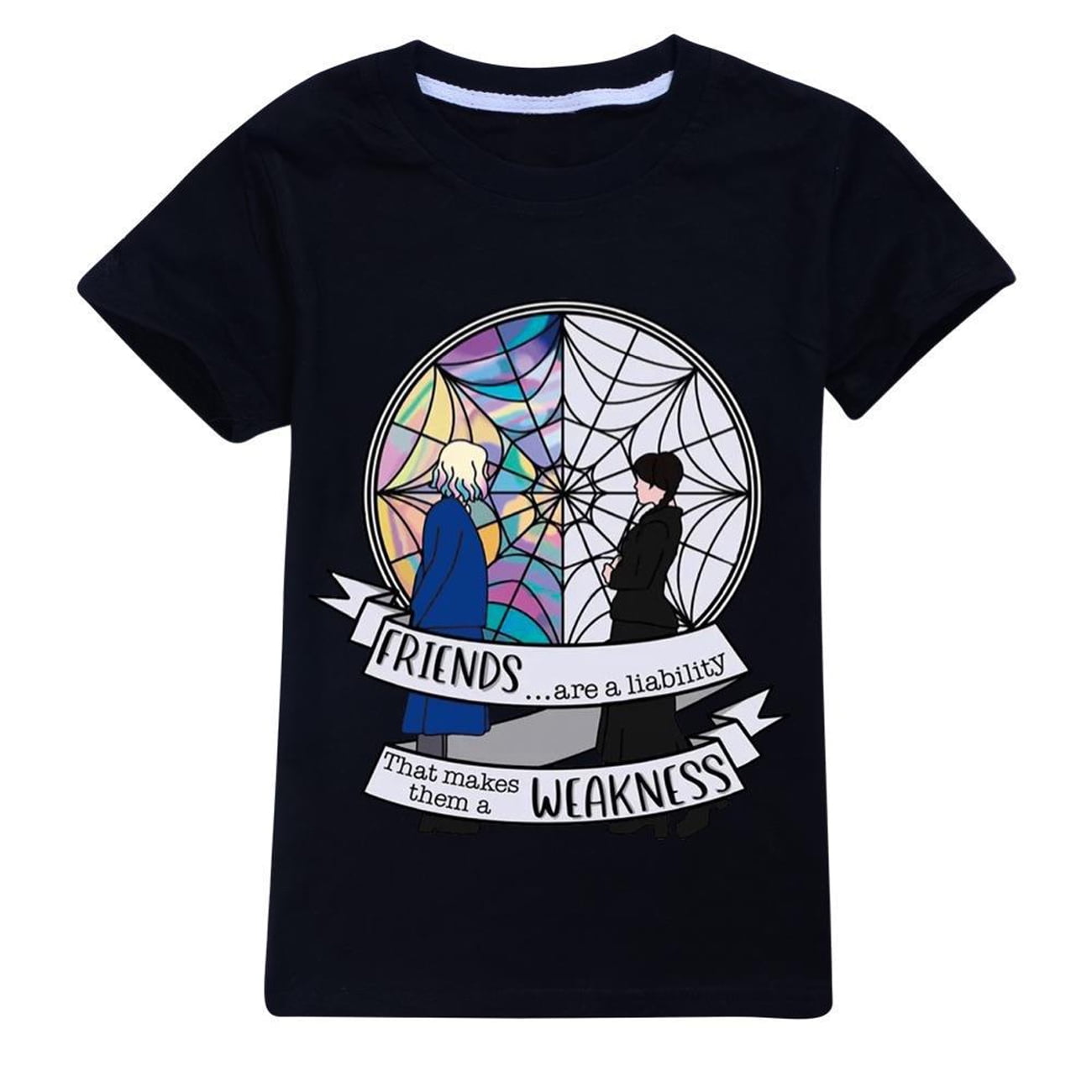 Wednesday Addams Girls T-Shirt Summer Kids Movie Characters Print Tops ...