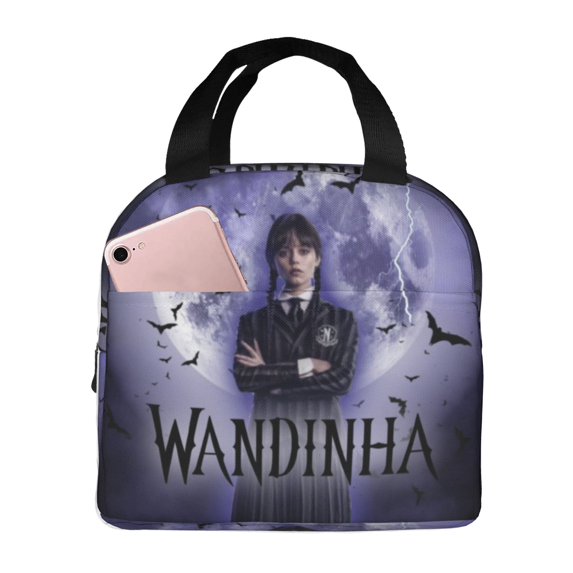 Wednesday Addams Lunch Bag Tote Bag Insulated Lunch Box Picnic Beach ...