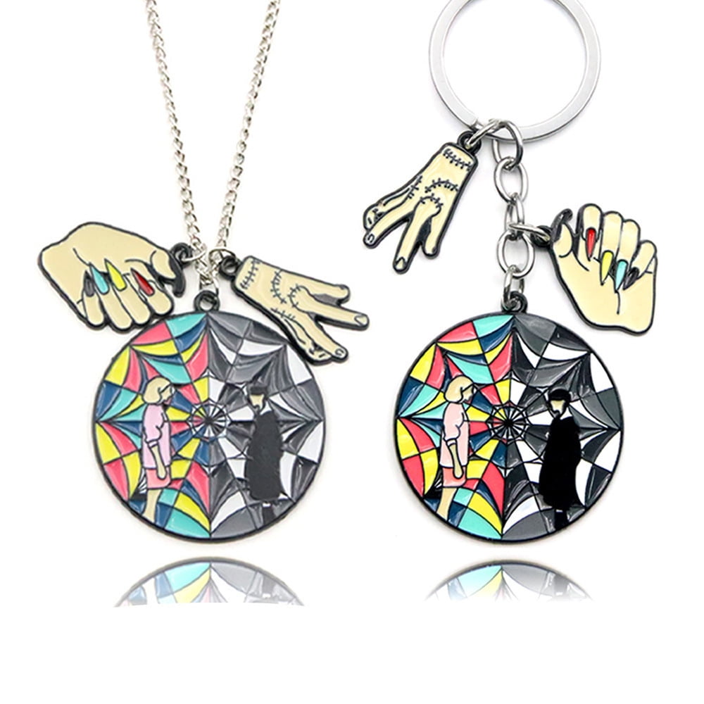 Wednesday Addams Necklace Key Chain Girls Wednesday Addams Gift ...
