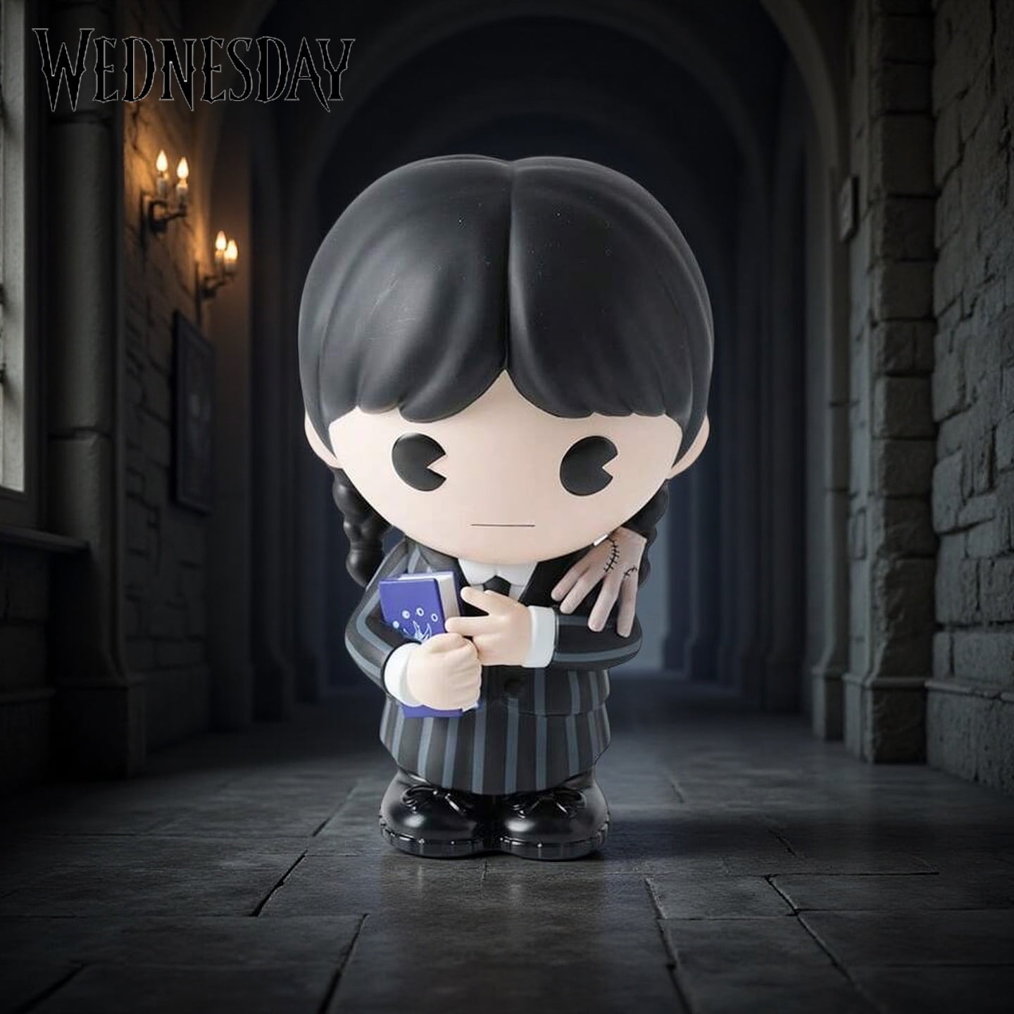 Wednesday Addams PVC Money Bank Family Gothic Style Black Outfit Unique ...