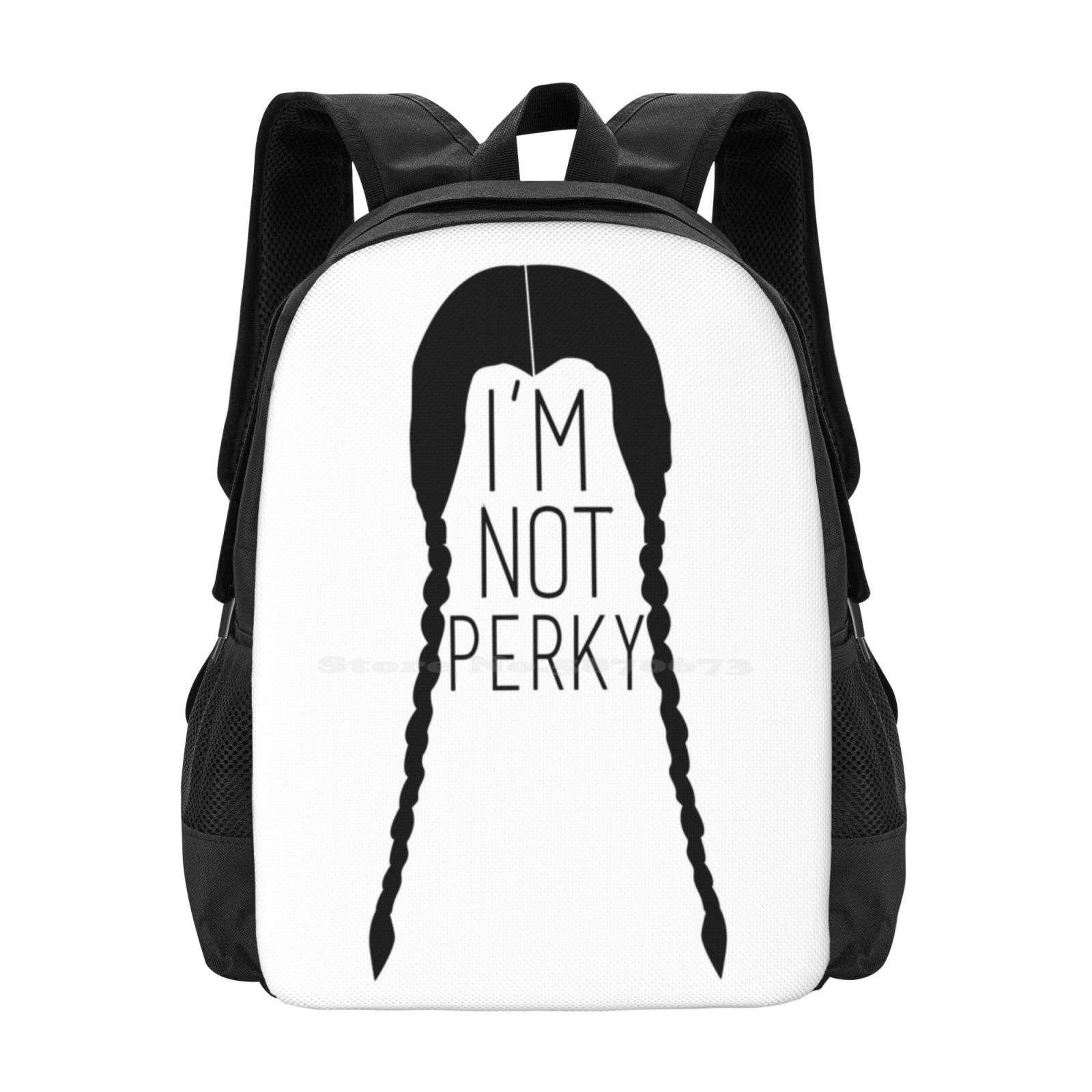 Wednesday Addams Pattern Design Bag Student'S Backpack Wednesday Addams ...