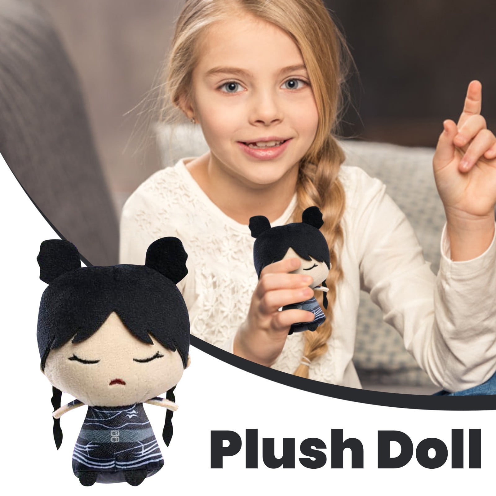 Wednesday Addams Plush Dolls, 4.7 Inch Kawaii Wednesday Addams Stuffed ...