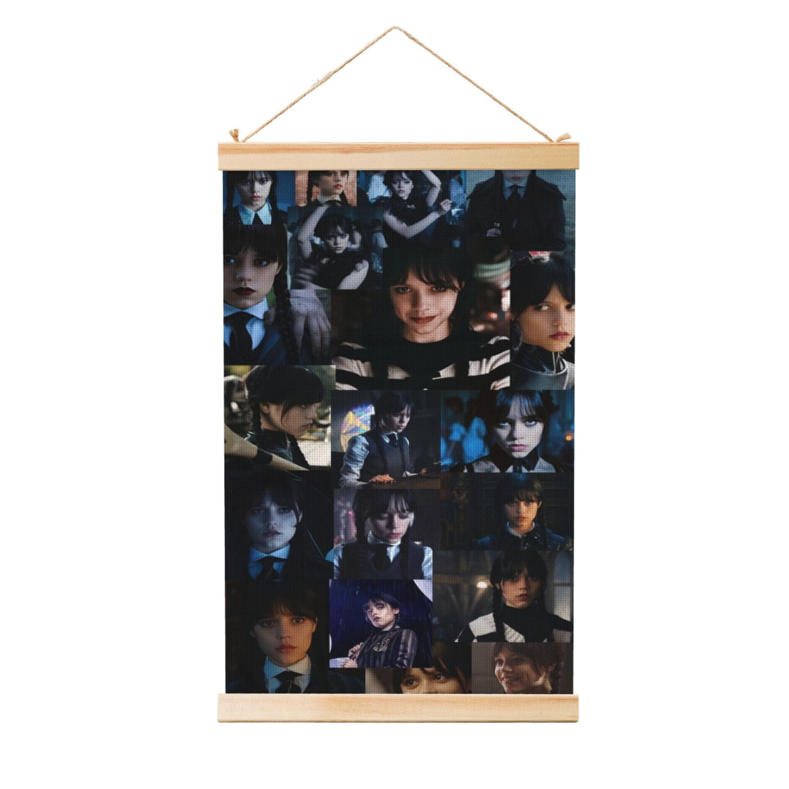 Wednesday Addams Poster Aesthetic Canvas Wooden Shaft Wall Art Hanging ...