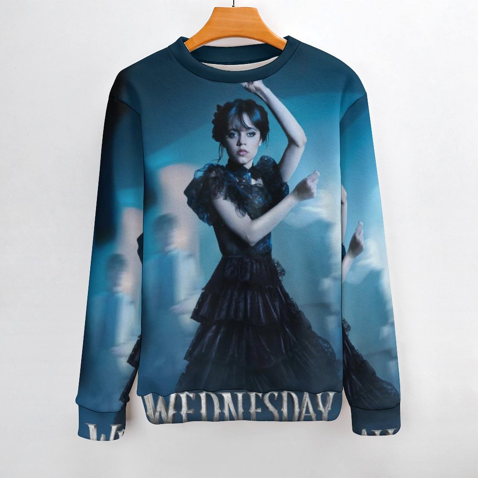 Wednesday Addams Round Neck Sweater Pullover Unisex Turtleneck Fashion ...
