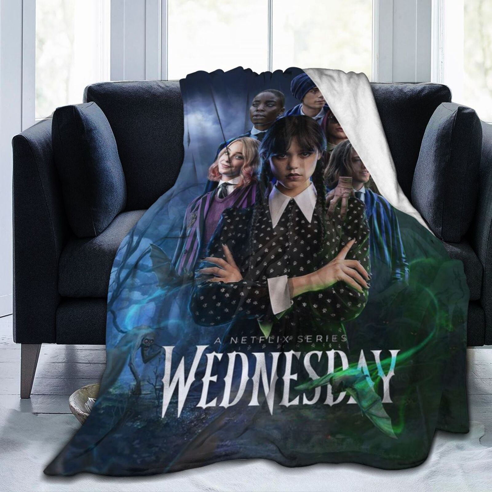 Wednesday Addams Season 2 Blanket - A soft, cozy, gothic Addams Family ...