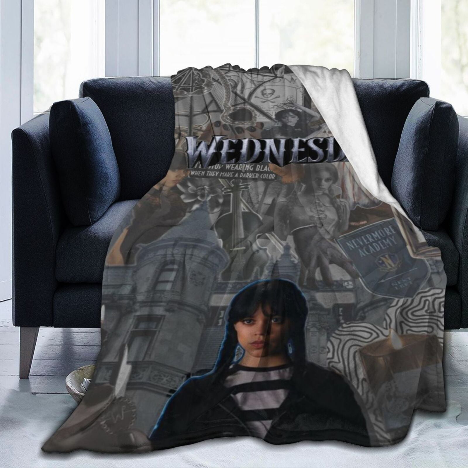 Wednesday Addams Season 2 Blanket - A soft, cozy, gothic Addams Family ...