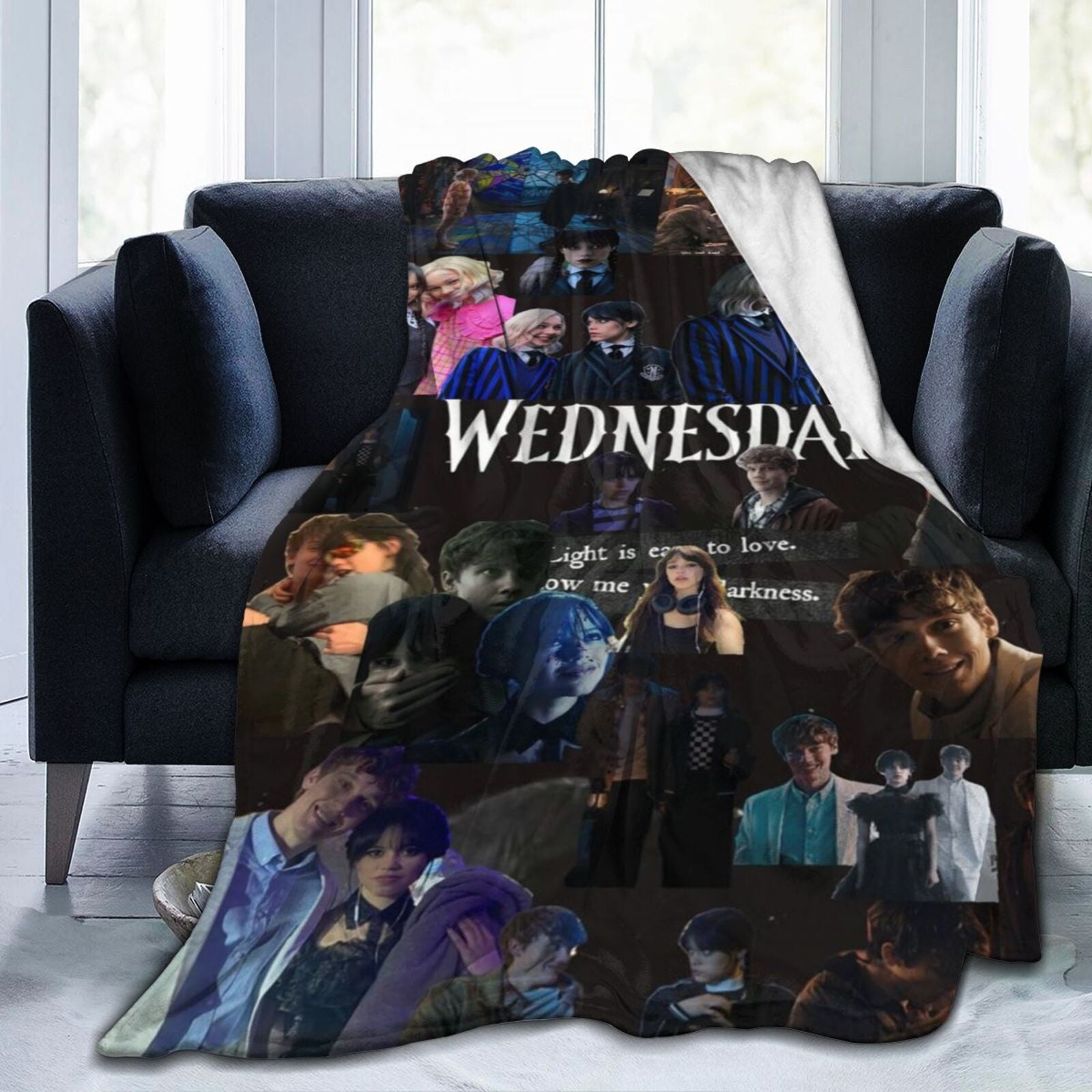 Wednesday Addams Season 2 Blanket - A soft, cozy, gothic Addams Family-themed blanket perfect ...